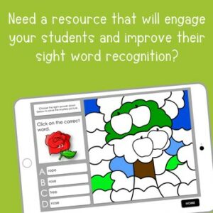 Sight Word game for Digital Learning- Google slides - common words Game ...