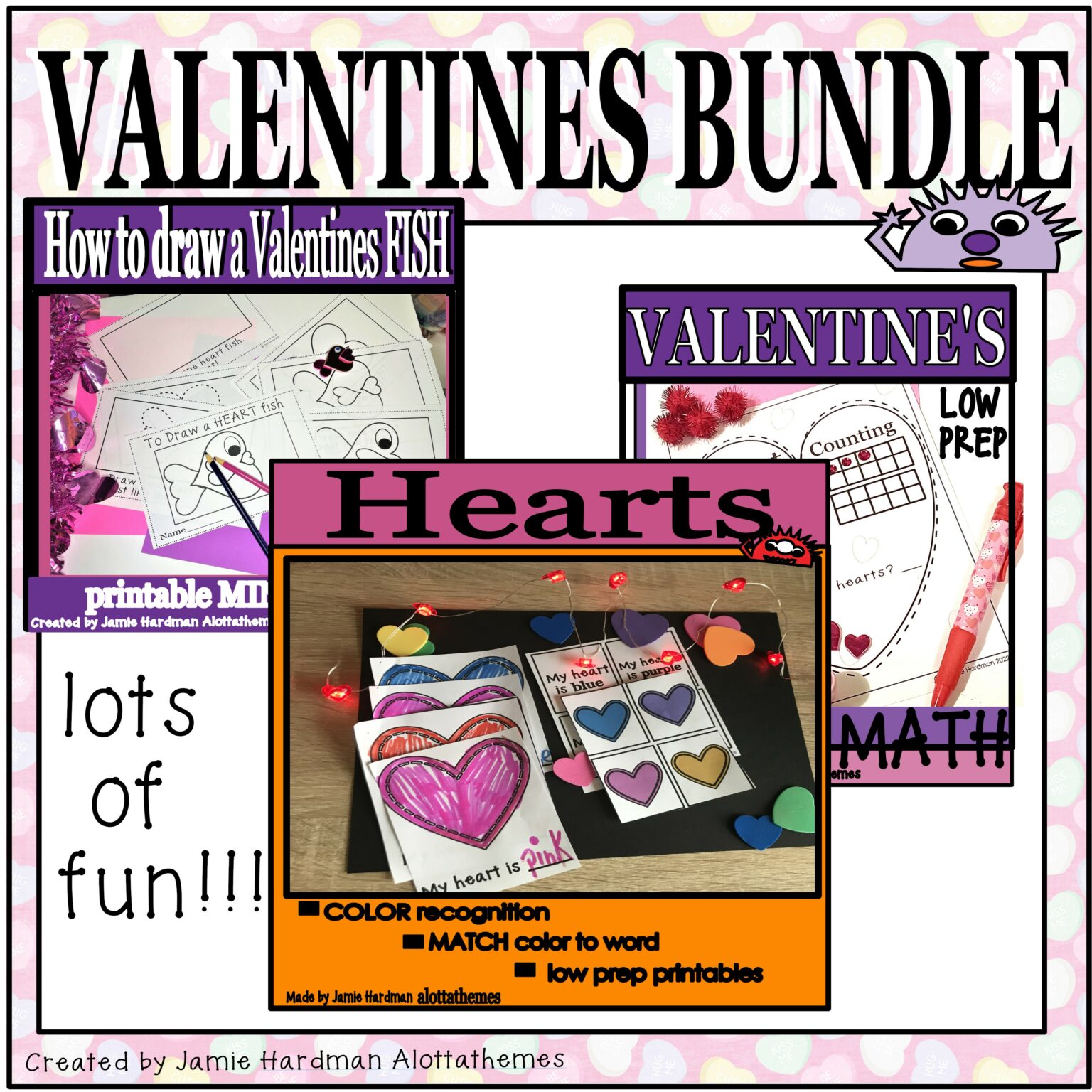 Valentines BUNDLE | numbers | fine motor activities | color recognition ...