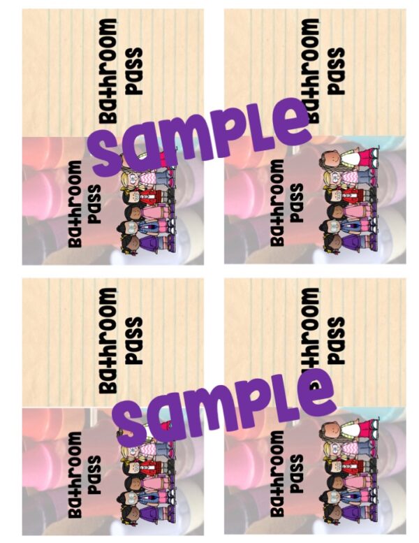 CLASSROOM DECOR:DIVERSE Kids Bathroom Passes | Made By Teachers
