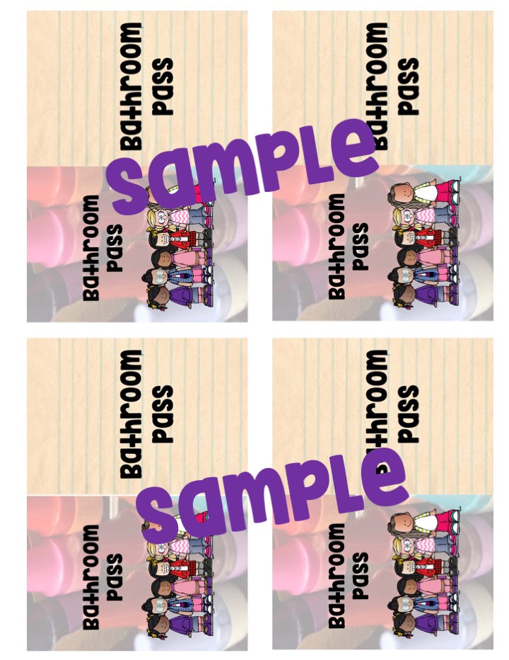 CLASSROOM DECOR:DIVERSE Kids Bathroom Passes | Made By Teachers