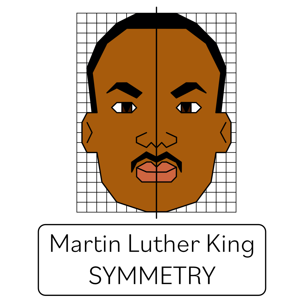 Black History Month Math activity Martin Luther King Jr Symmetry ...