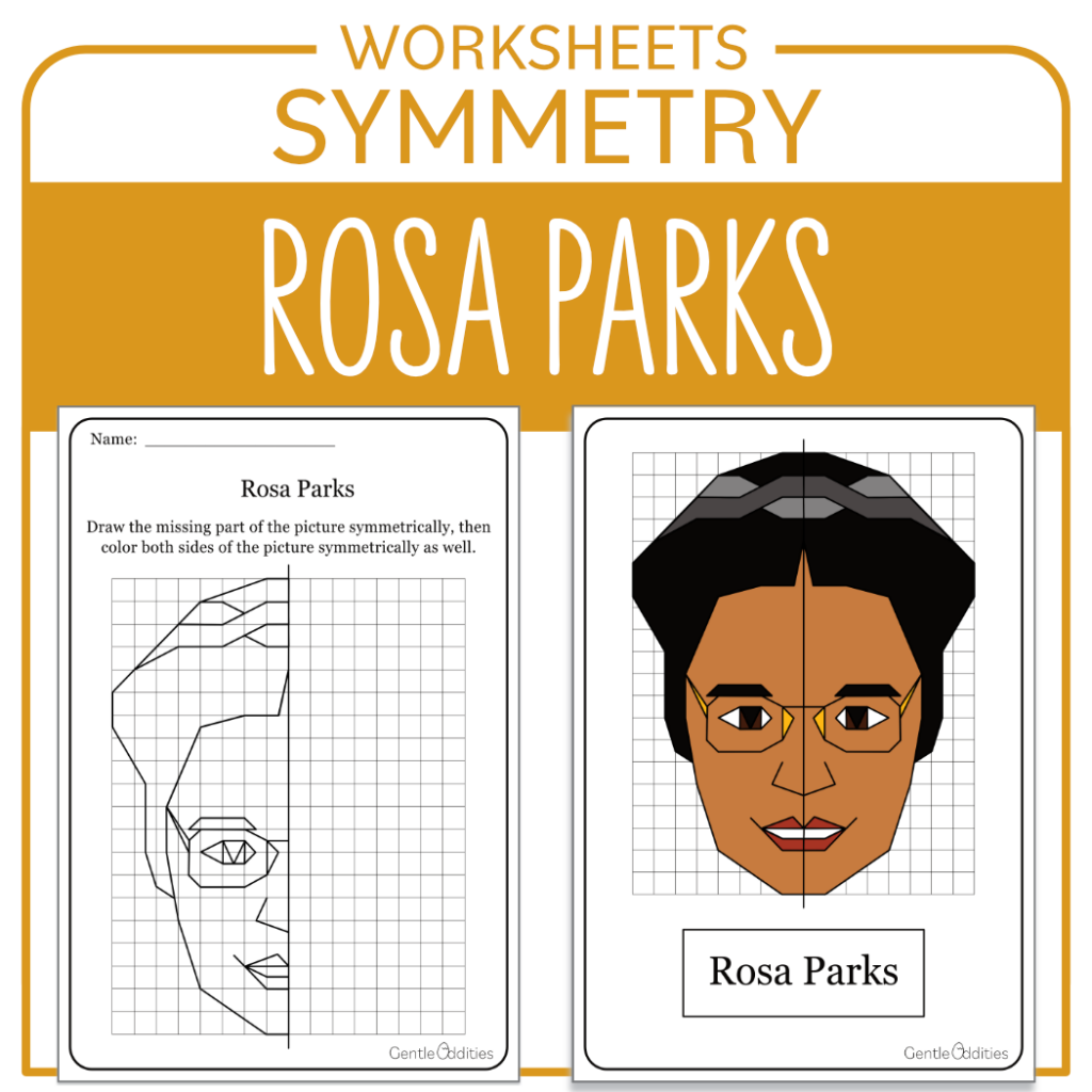 Black History Month Math activity Rosa Parks Symmetry | Made By Teachers