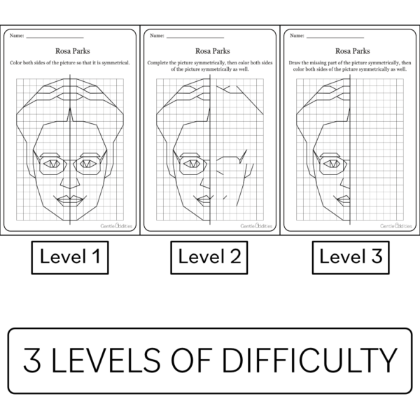 Black History Month Math activity Rosa Parks Symmetry | Made By Teachers