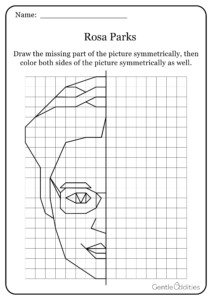 Black History Month Math activity Rosa Parks Symmetry | Made By Teachers