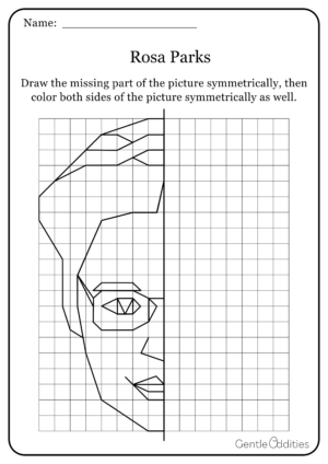 Black History Month Math activity Rosa Parks Symmetry | Made By Teachers