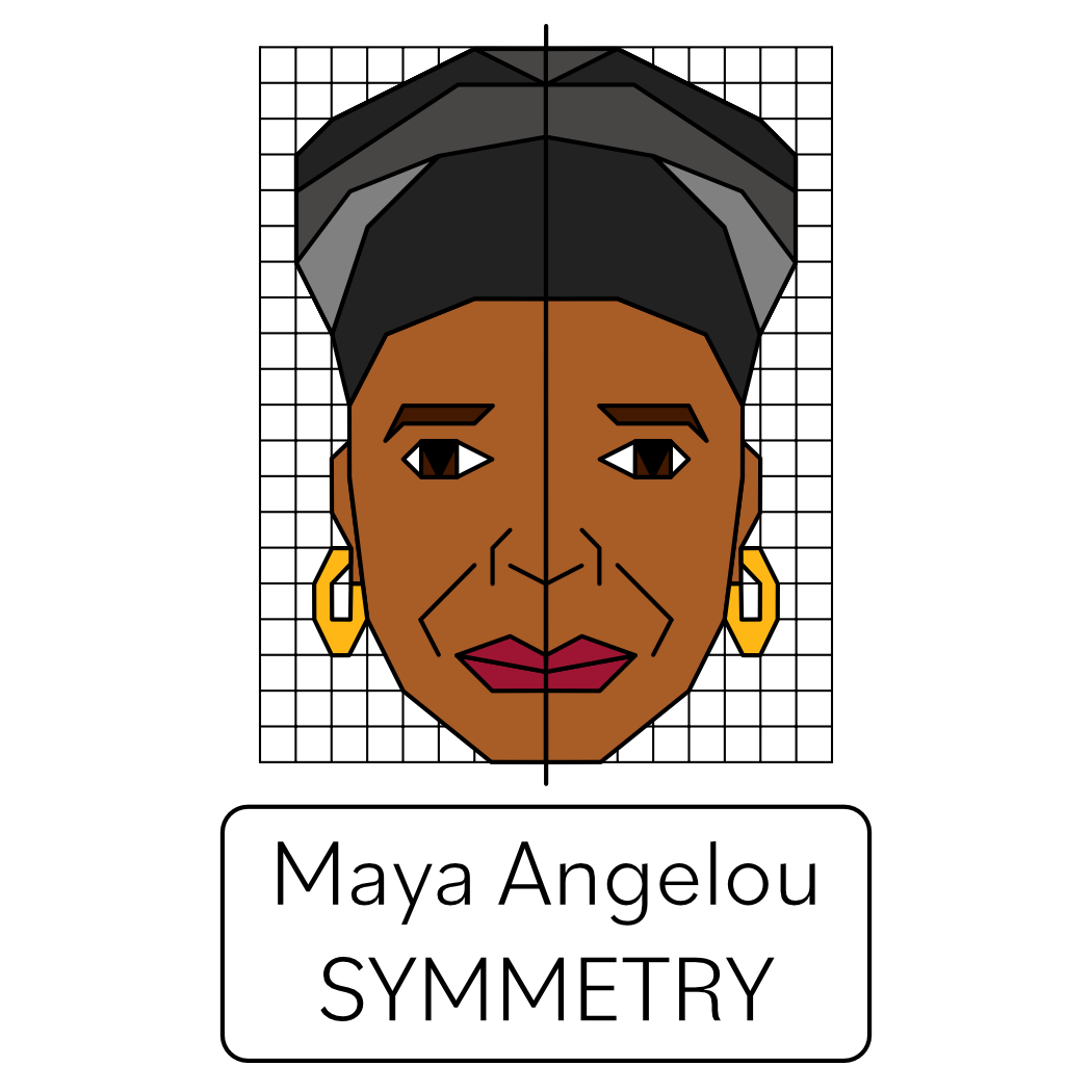 Black History Month Math activity Maya Angelou Symmetry Math Centers ...