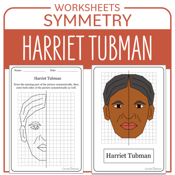 Black History Month Math activity Harriet Tubman Symmetry Math Centers ...