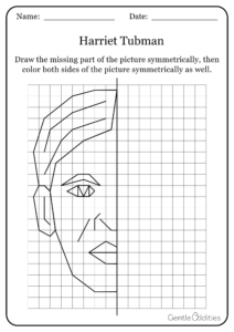 Black History Month Math activity Harriet Tubman Symmetry Math Centers ...