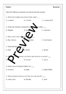 Louis Sachar "Holes" worksheets | Made By Teachers