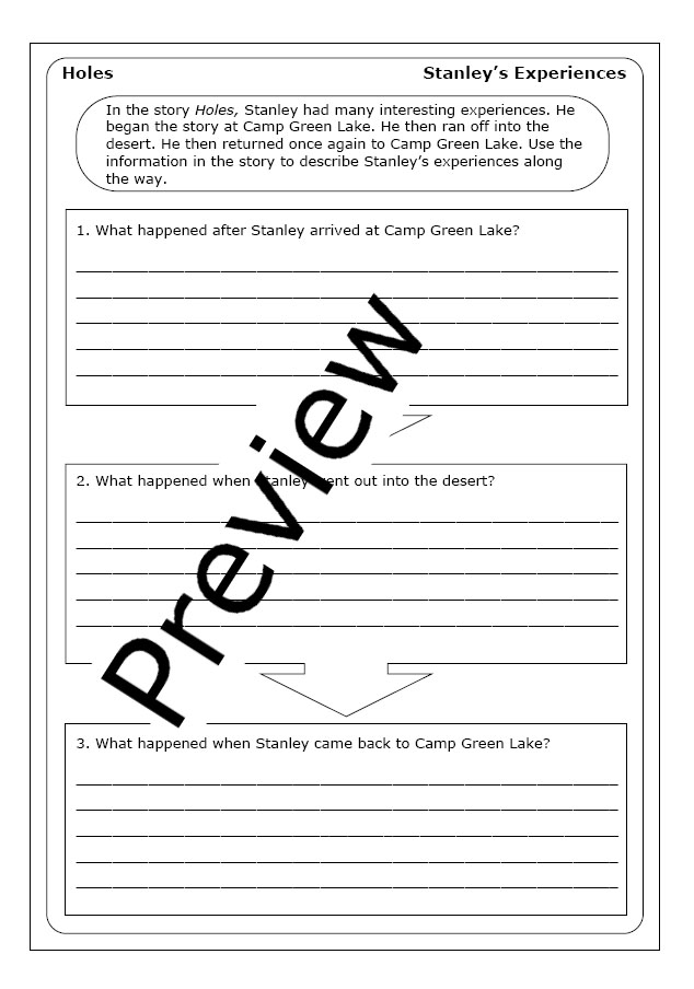 Louis Sachar "Holes" worksheets | Made By Teachers