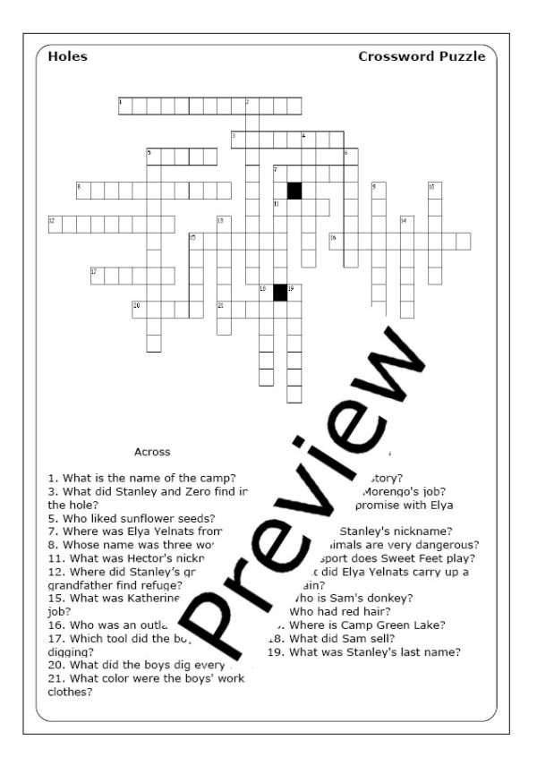 Louis Sachar "Holes" worksheets | Made By Teachers