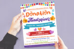 Editable Donation Fundraiser Flyer, PTA PTO School Church Fundraiser ...
