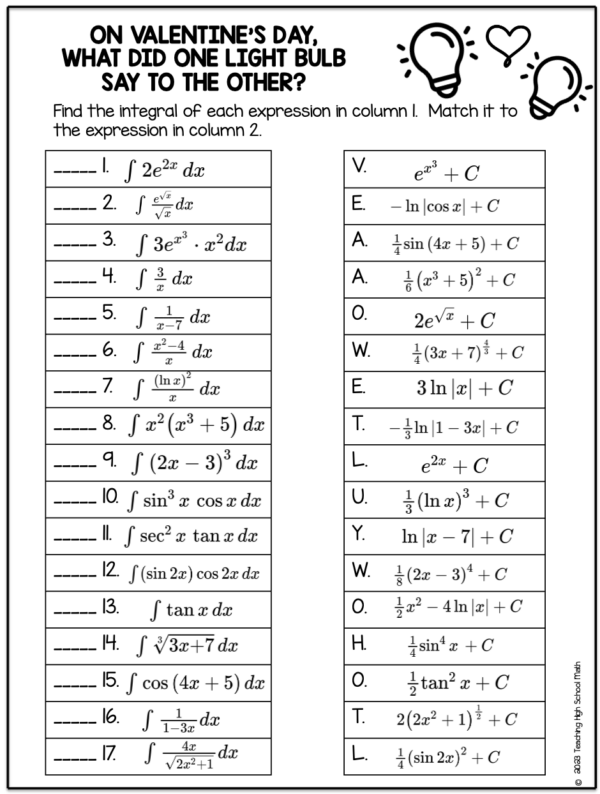 Calculus Derivative and Integral of Natural Log and Exponential ...