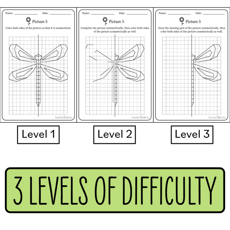 Spring Math activity Insects Butterflies Symmetry and Coloring Math ...