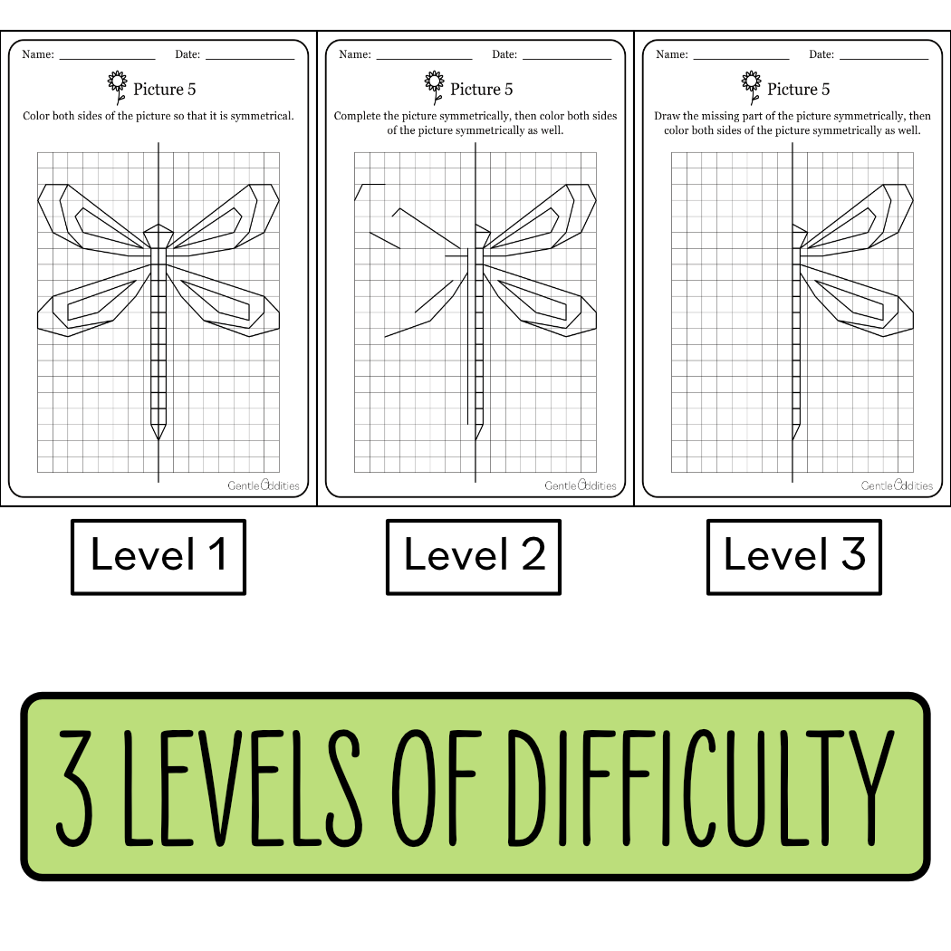 Spring Math activity Insects Butterflies Symmetry and Coloring Math ...