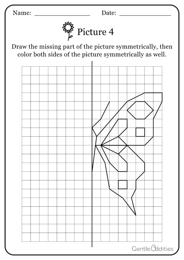 Spring Math activity Insects Butterflies Symmetry and Coloring Math ...