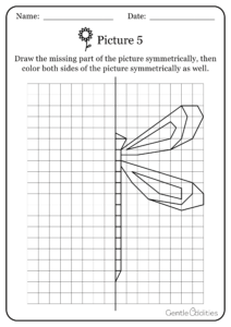 Spring Math activity Insects Butterflies Symmetry and Coloring Math ...