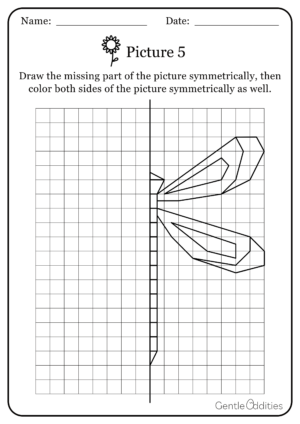 Spring Math activity Insects Butterflies Symmetry and Coloring Math ...