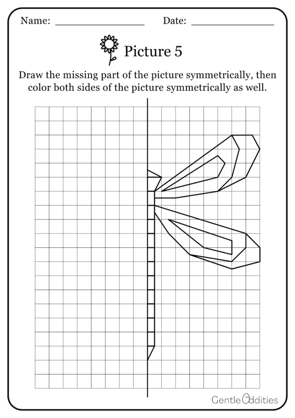 Spring Math activity Insects Butterflies Symmetry and Coloring Math ...