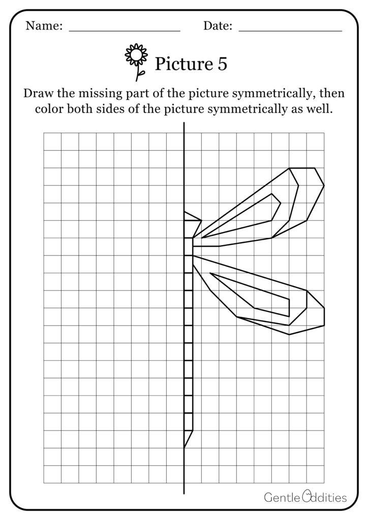 Spring Math activity Insects Butterflies Symmetry and Coloring Math ...
