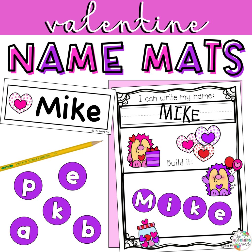 Valentine's Day Name Writing Practice Mats | Made By Teachers
