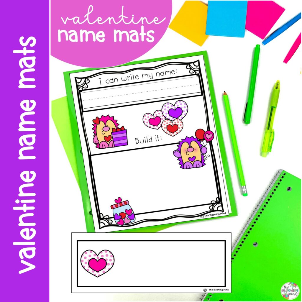 Valentine's Day Name Writing Practice Mats | Made By Teachers
