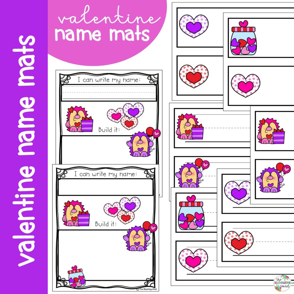 Valentine's Day Name Writing Practice Mats | Made By Teachers