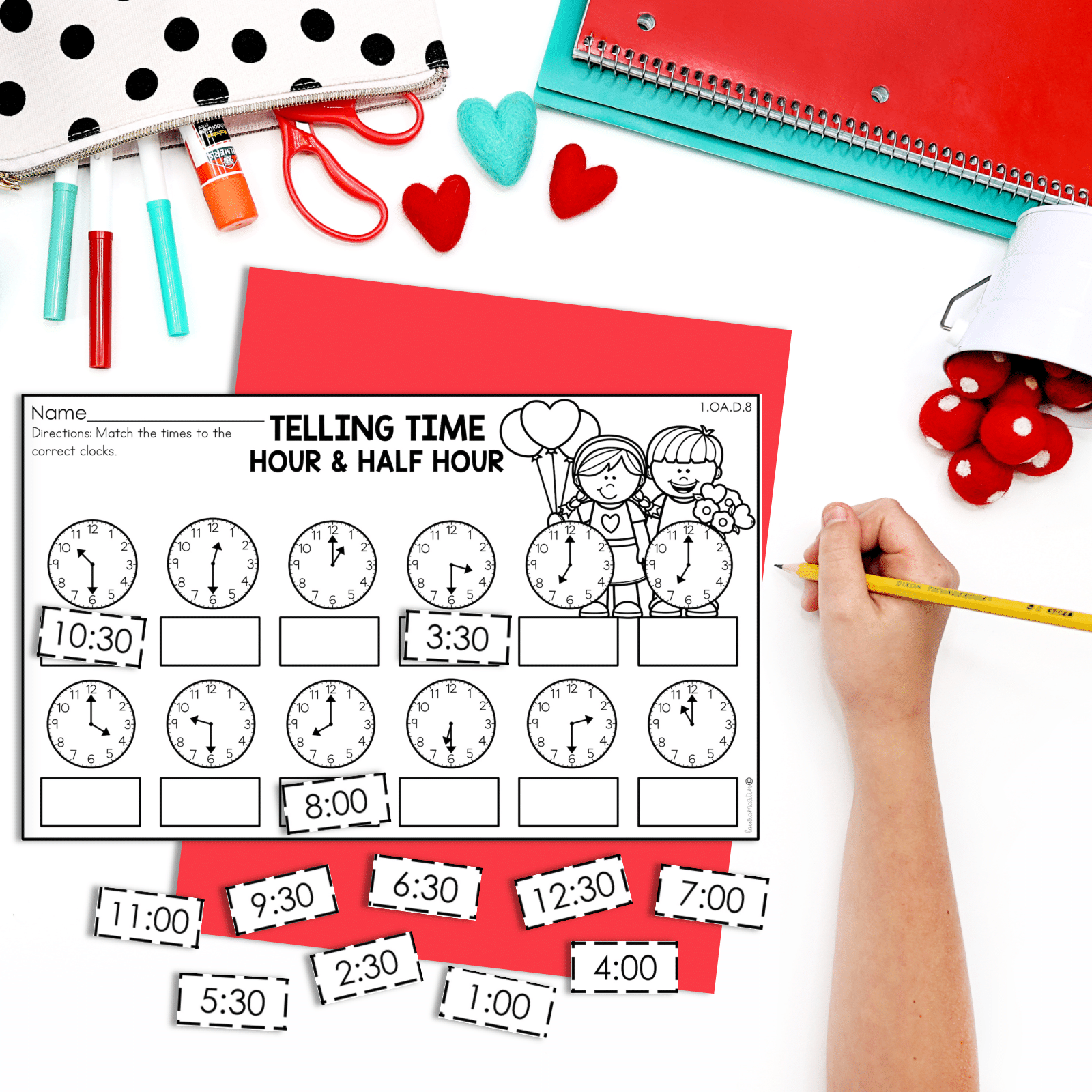 February Math Worksheets - First Grade Valentine Math Worksheets | Made ...