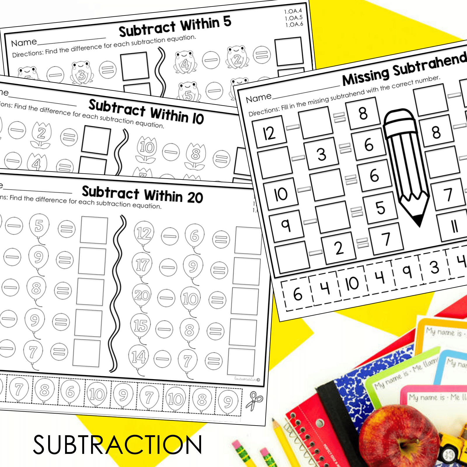 First Grade Math Worksheets - Math Centers - Morning Work | Made By ...