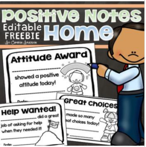Positive Notes Home Parent Teacher Communication Editable FREEBIE ...