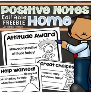 Positive Notes Home Parent Teacher Communication Editable FREEBIE ...