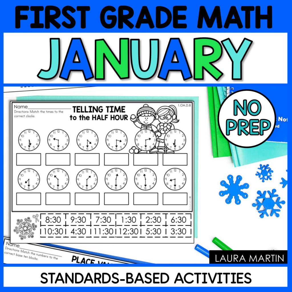 Winter Math Worksheets - January Math - First Grade Math Activities ...