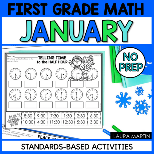 Winter Math Worksheets - January Math - First Grade Math Activities ...