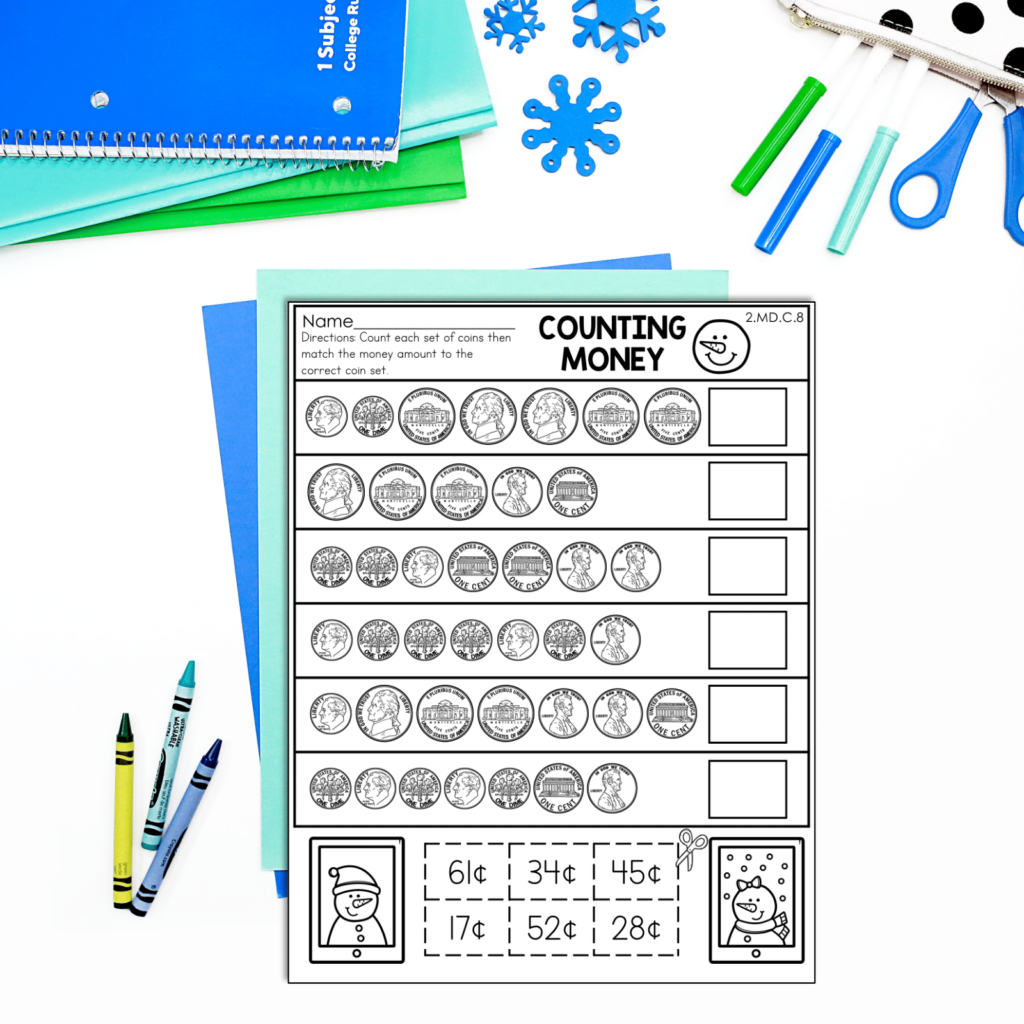 Winter Math Worksheets - January Math - First Grade Math Activities ...