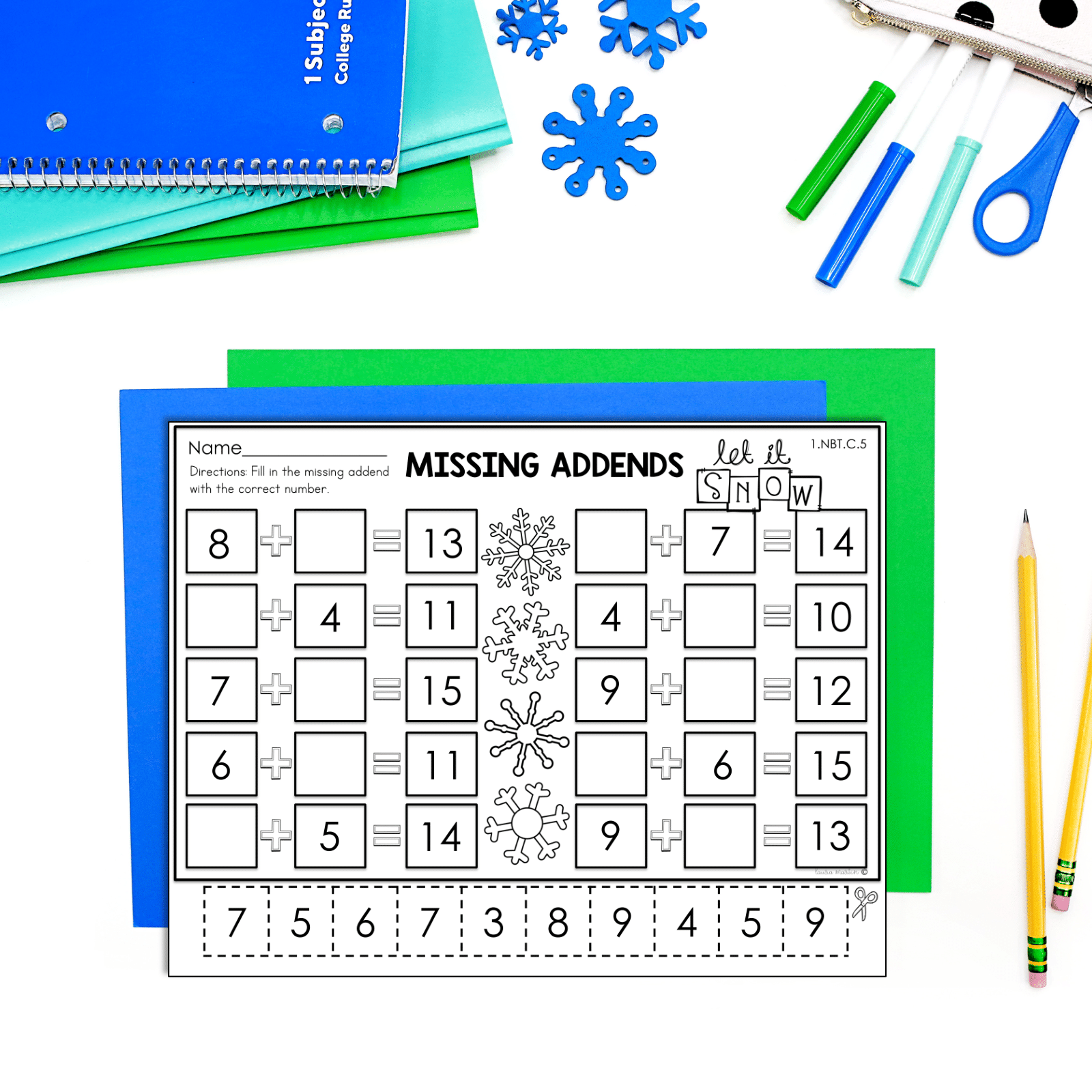 Winter Math Worksheets - January Math - First Grade Math Activities ...