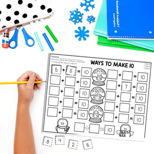 Winter Math Worksheets - January Math - First Grade Math Activities ...