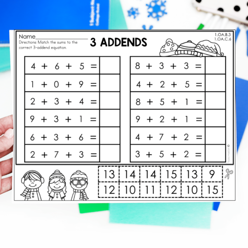 Winter Math Worksheets - January Math - First Grade Math Activities ...