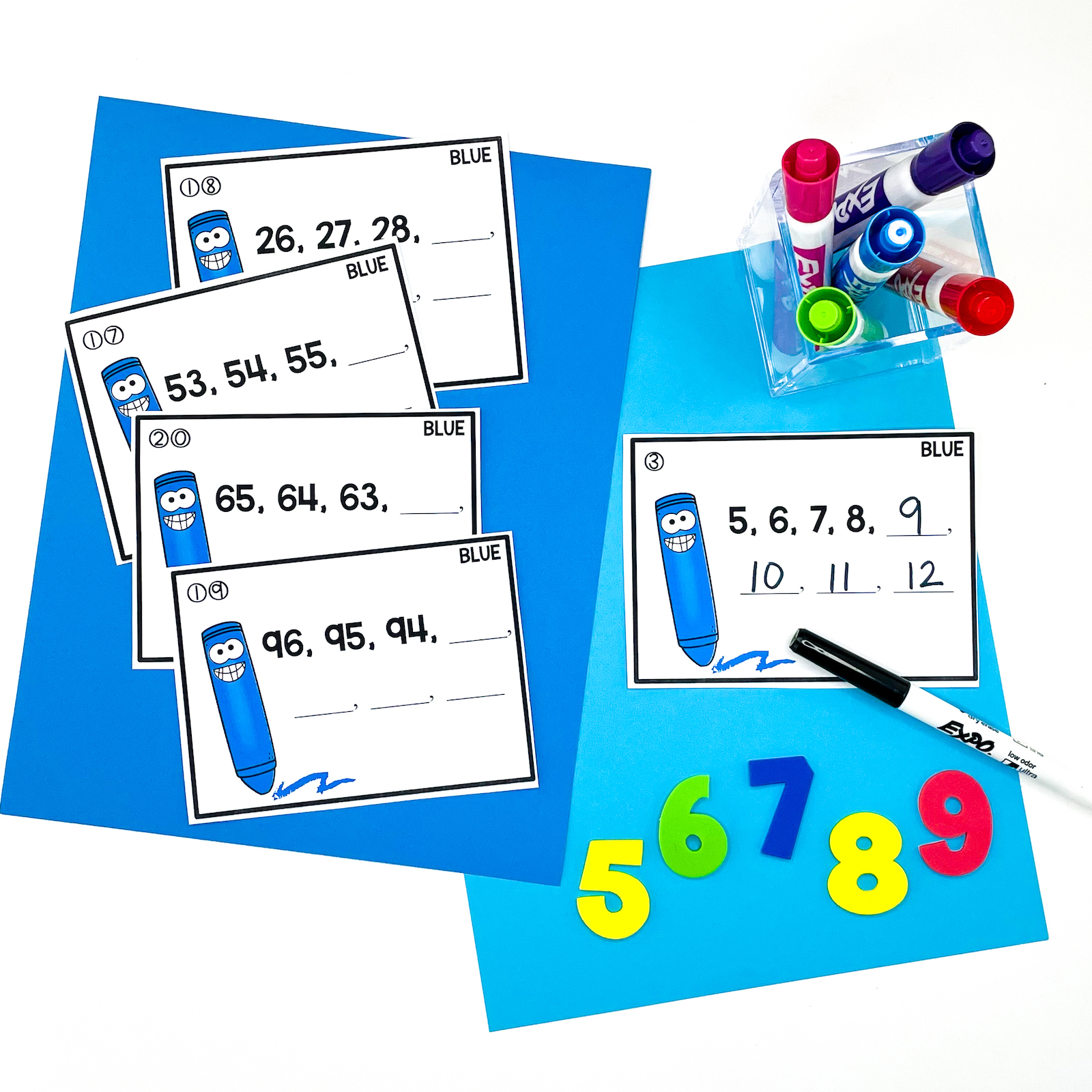Skip Counting by 2, 5 and 10 - Skip Counting Task Cards - Count the ...