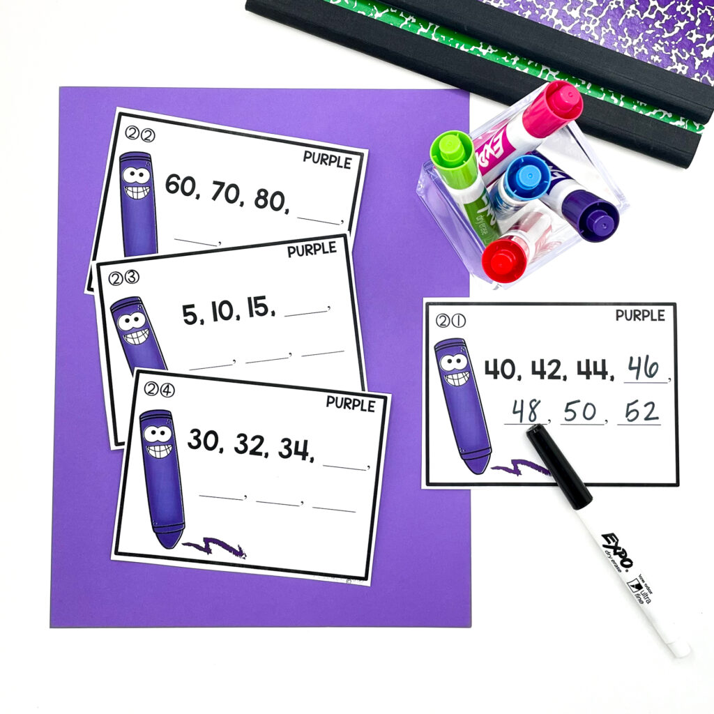 Skip Counting by 2, 5 and 10 - Skip Counting Task Cards - Count the ...