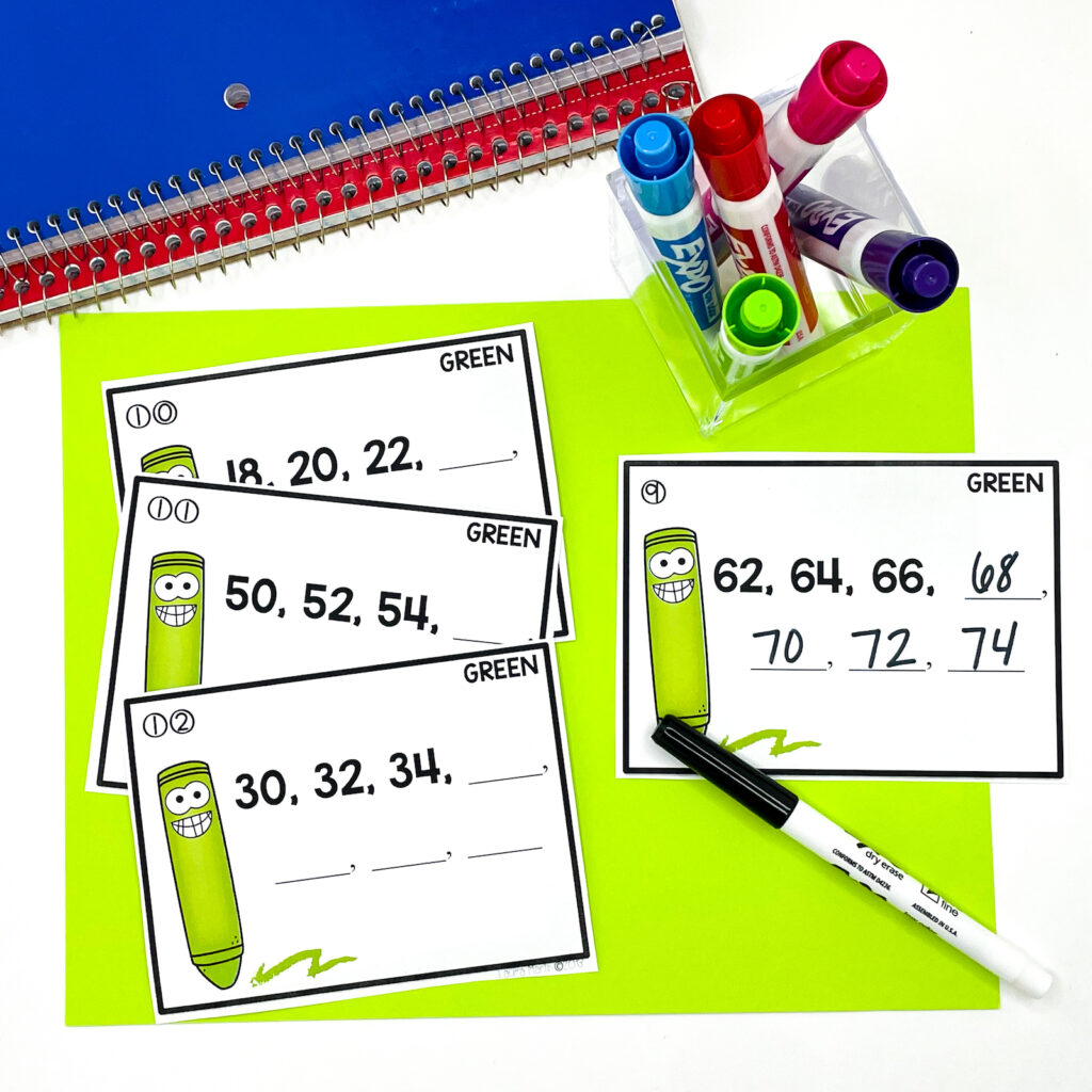 Skip Counting by 2, 5 and 10 - Skip Counting Task Cards - Count the ...