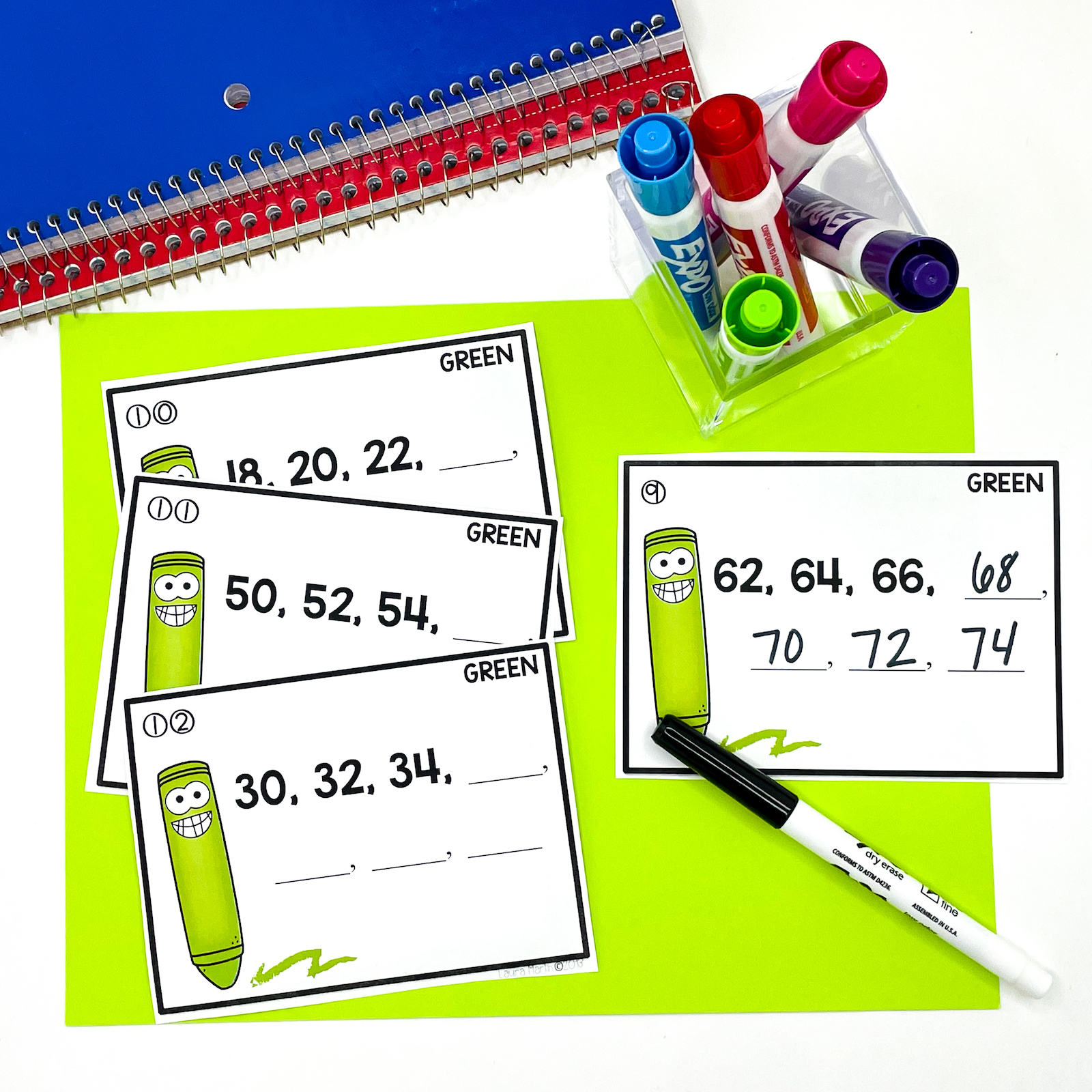 Skip Counting by 2, 5 and 10 - Skip Counting Task Cards - Count the ...