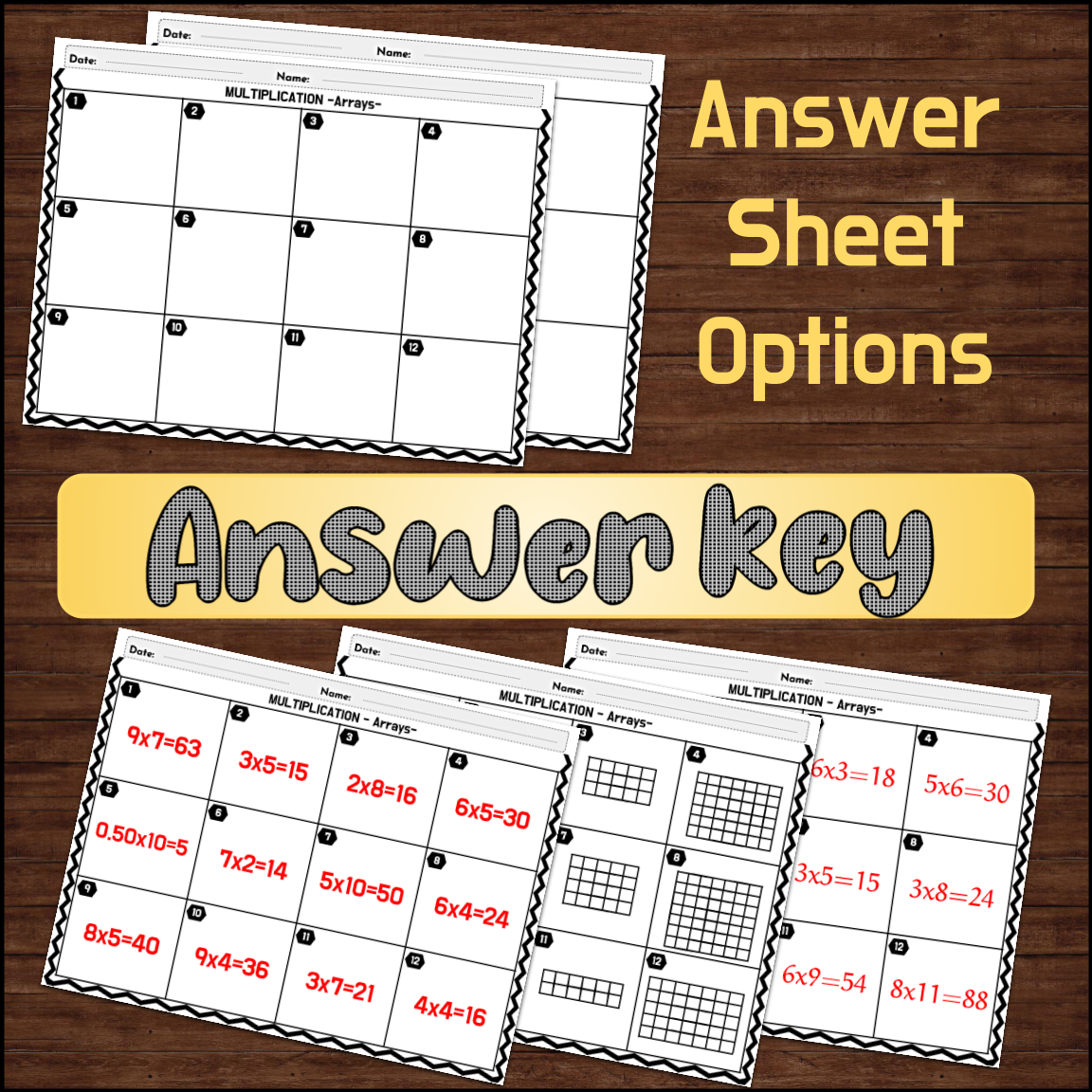 Understanding Multiplication Using Arrays: 78 Task Cards With Word ...