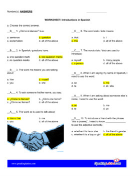 Introductions in Spanish Mini Lesson Plan for Spanish 1 (Leccion ...