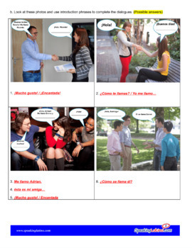 Introductions in Spanish Mini Lesson Plan for Spanish 1 (Leccion ...