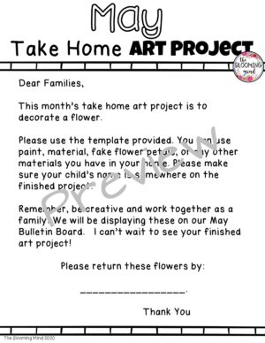 Monthly Take Home Art Projects for Preschool or Kindergarten | Made By ...