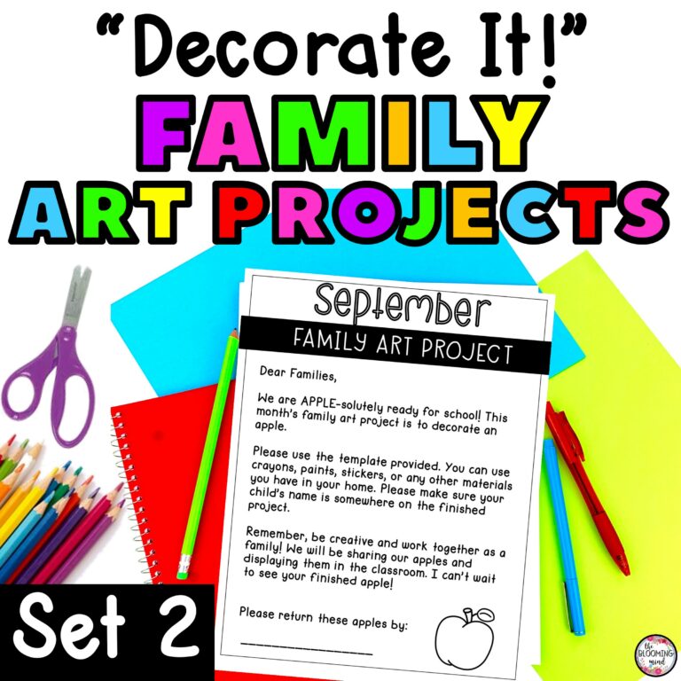 Monthly Take Home Art Projects for Preschool or Kindergarten | Made By ...