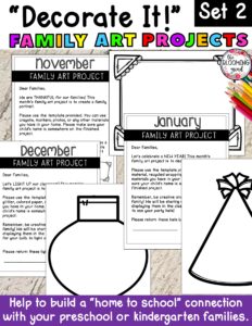Monthly Take Home Art Projects for Preschool or Kindergarten | Made By ...
