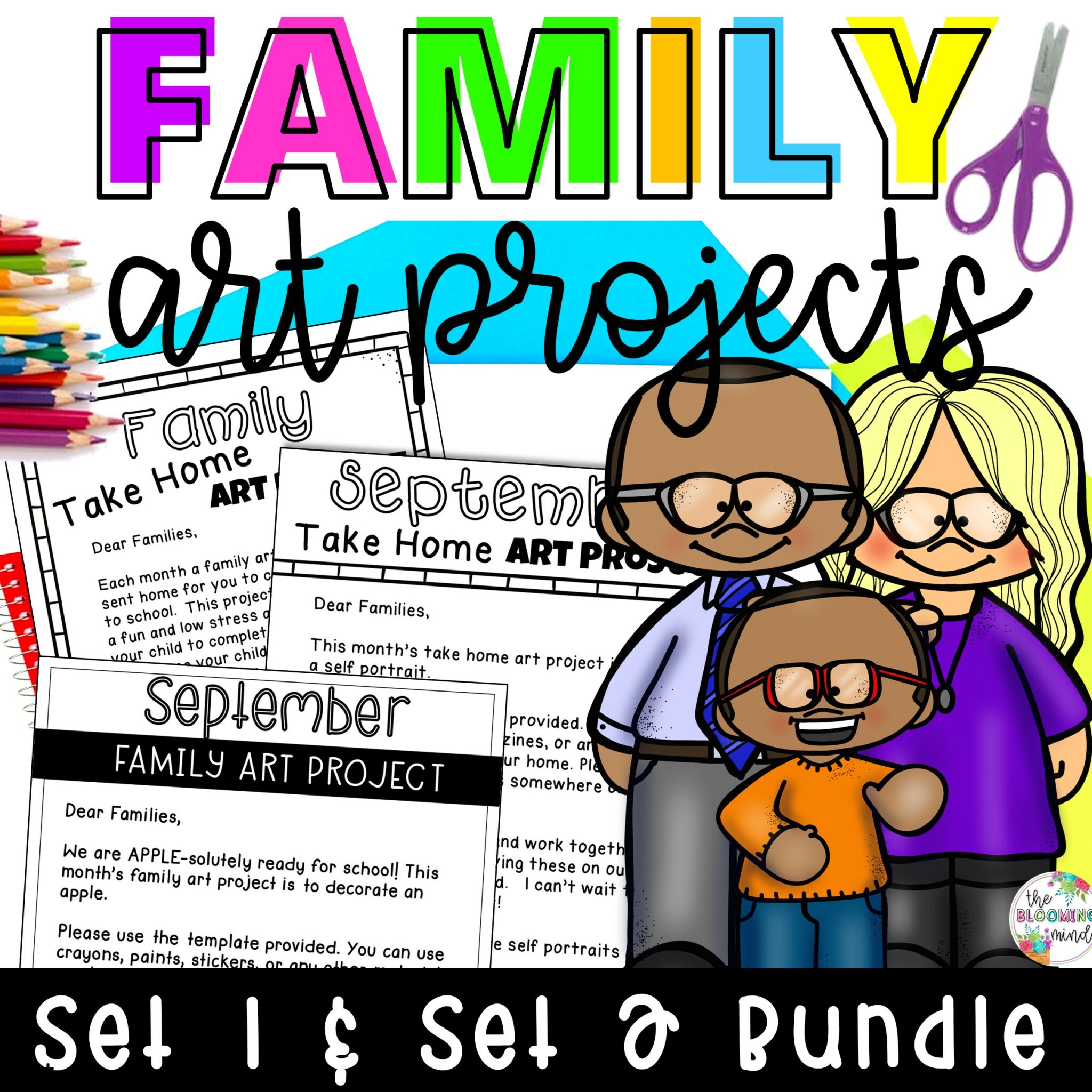 Monthly Take Home Art Projects Bundle for Preschool or Kindergarten ...