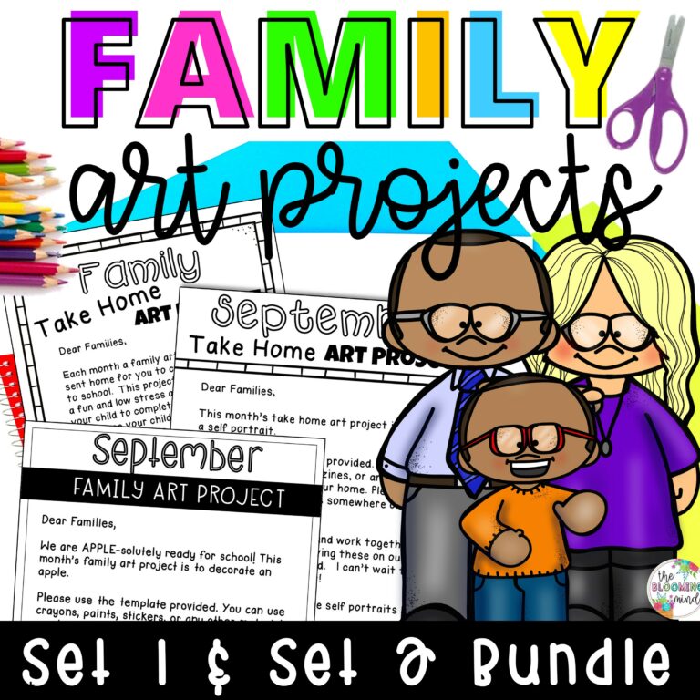 Monthly Take Home Art Projects Bundle for Preschool or Kindergarten ...