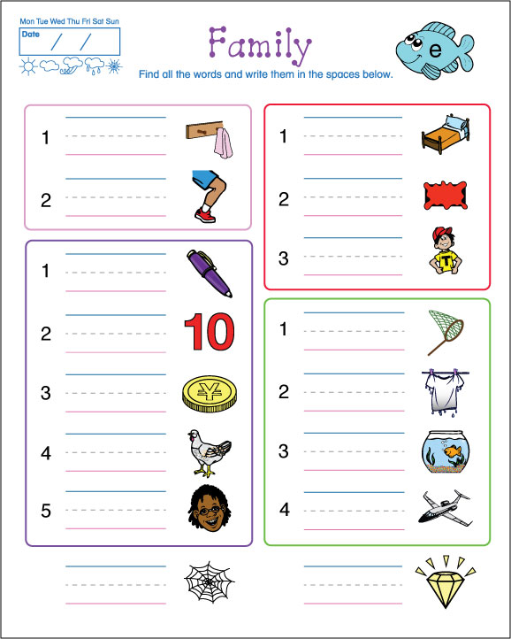 CVC Word Write Around the Room CVC Fish Pack ESL ELL Newcomer Activity ...